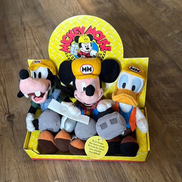 Disney | Toys | Mickey Mouse Construction Co Plush Poseable Characters | Poshmark